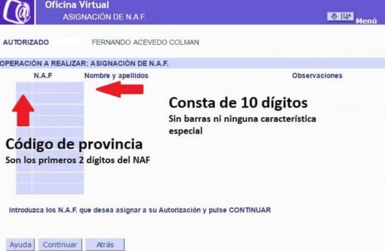 ¿Cómo asignar un CCC o NAF a un autorizado?